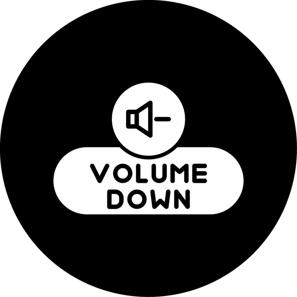 Decrease Volume Button Glyph Circle Inverted 67351958 Vector Art at Vecteezy