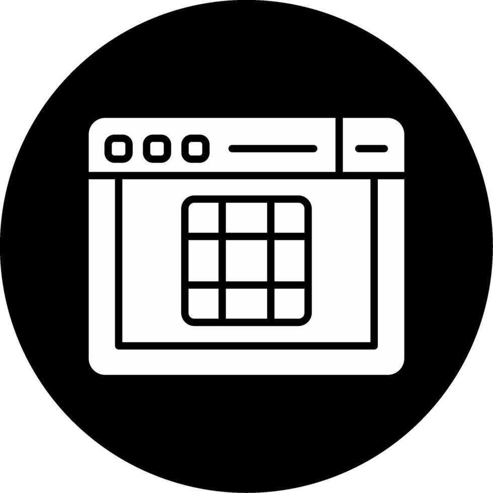 CSS Grid Layout System Glyph Circle Inverted 67352791 Vector Art at ...