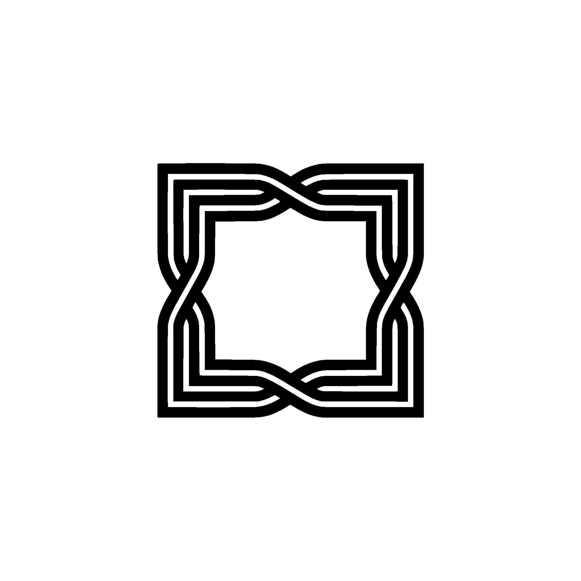 Geometric Black And White Intertwined Frame Element 67372737 Vector Art ...