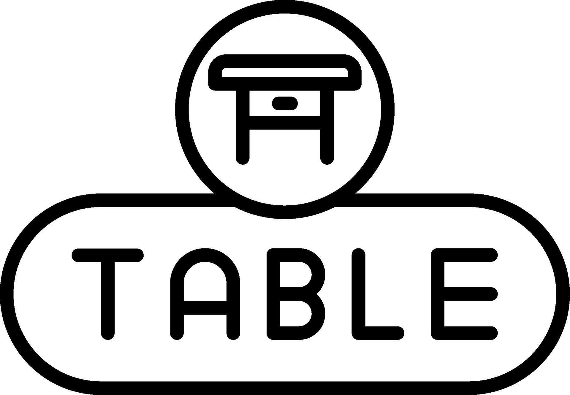 Create Table Button 67387355 Vector Art at Vecteezy