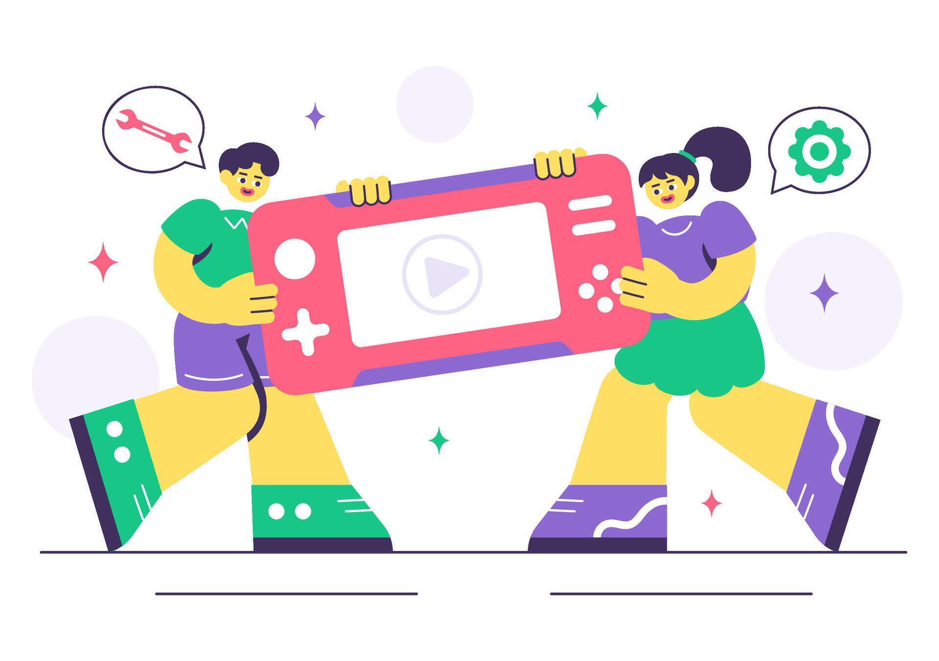 Digital Game Development Illustration Showing Programming Languages and ...