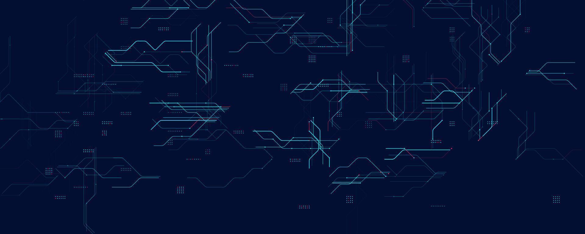 Futuristic Circuit Technology Background. High-Tech Digital Grid With Abstract Lines, Microchip ...