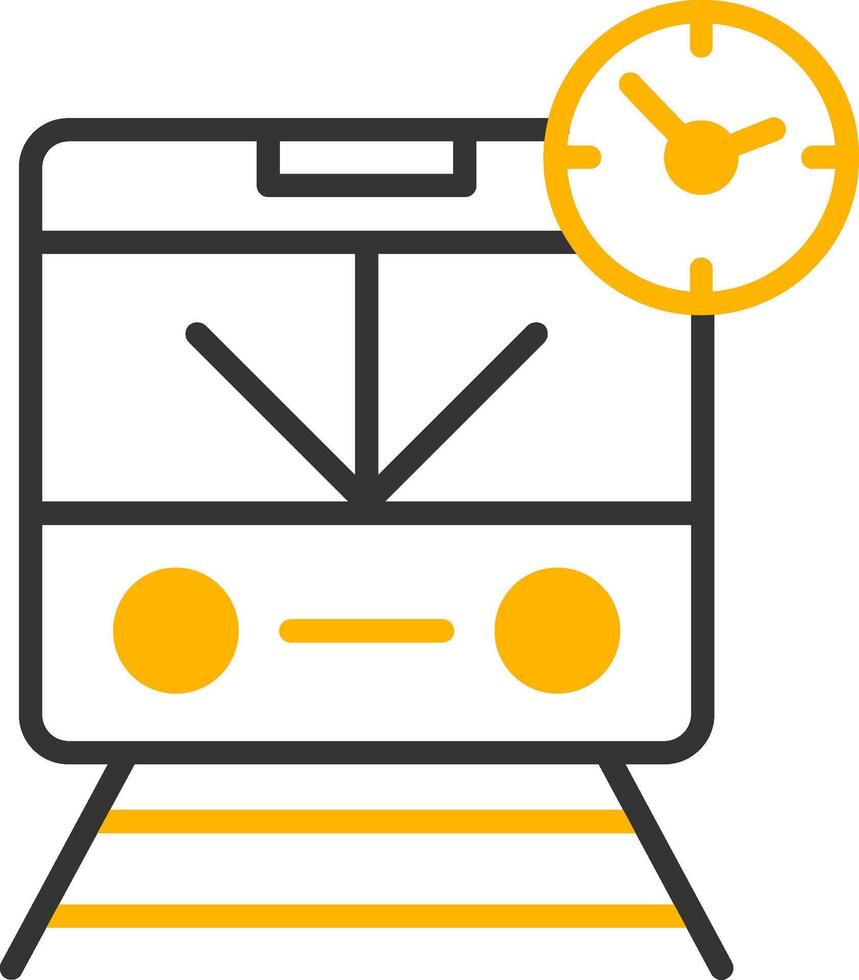 Real Time Train Schedule Display Line Two Color 67430935 Vector Art at ...