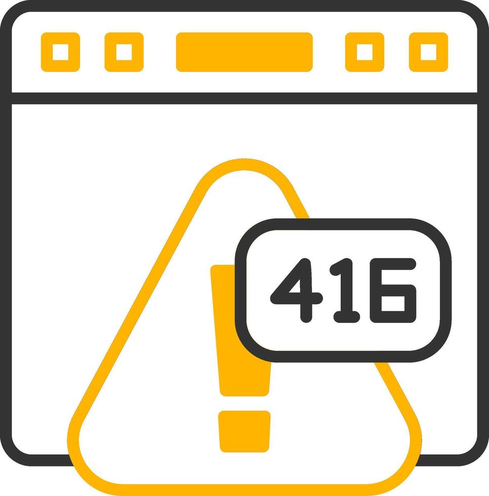 Error 416 Range Not Satisfiable Line Two Color 67431112 Vector Art at Vecteezy