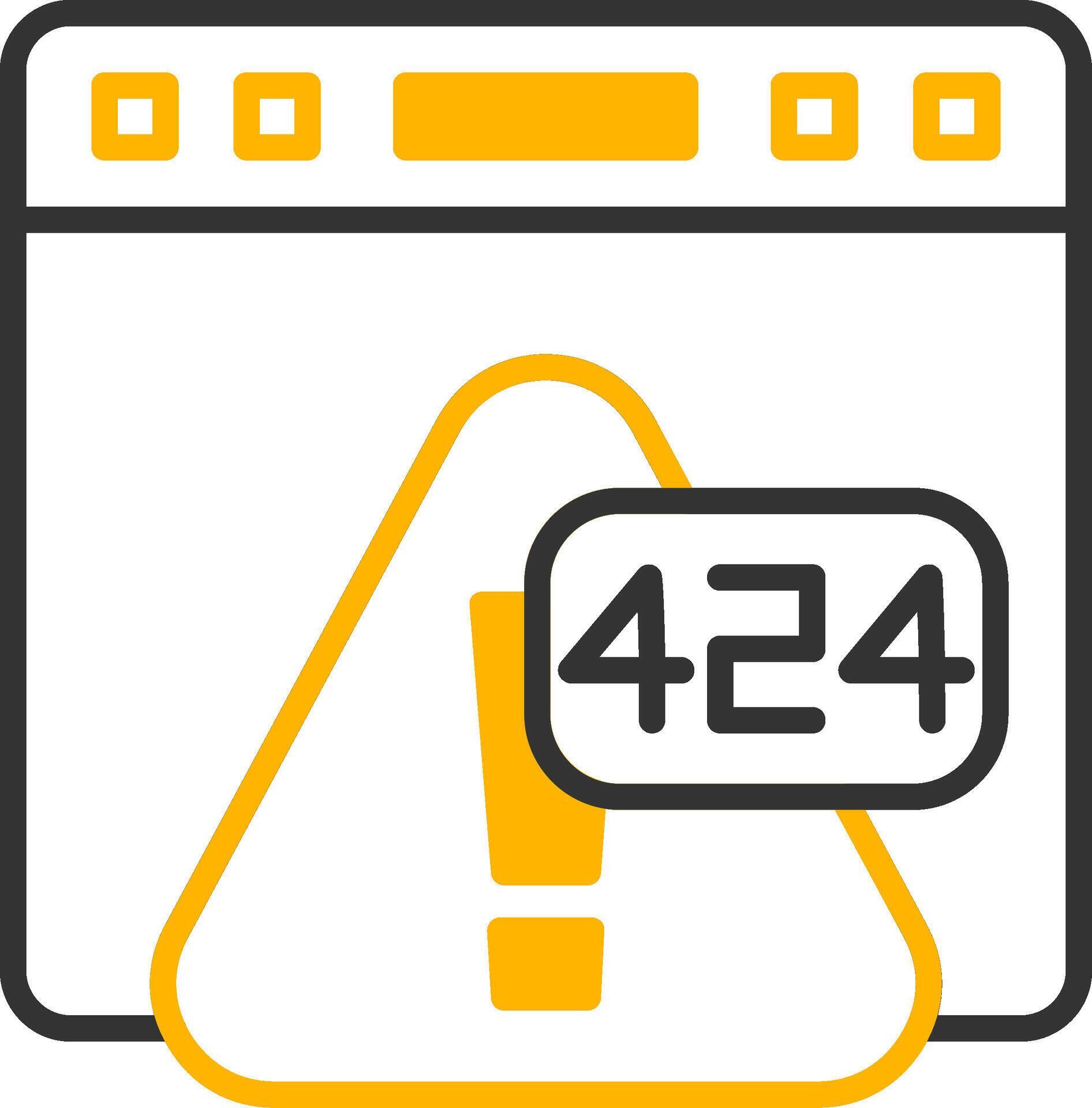 Error 424 Failed Dependency Response Line Two Color 67431277 Vector Art at Vecteezy