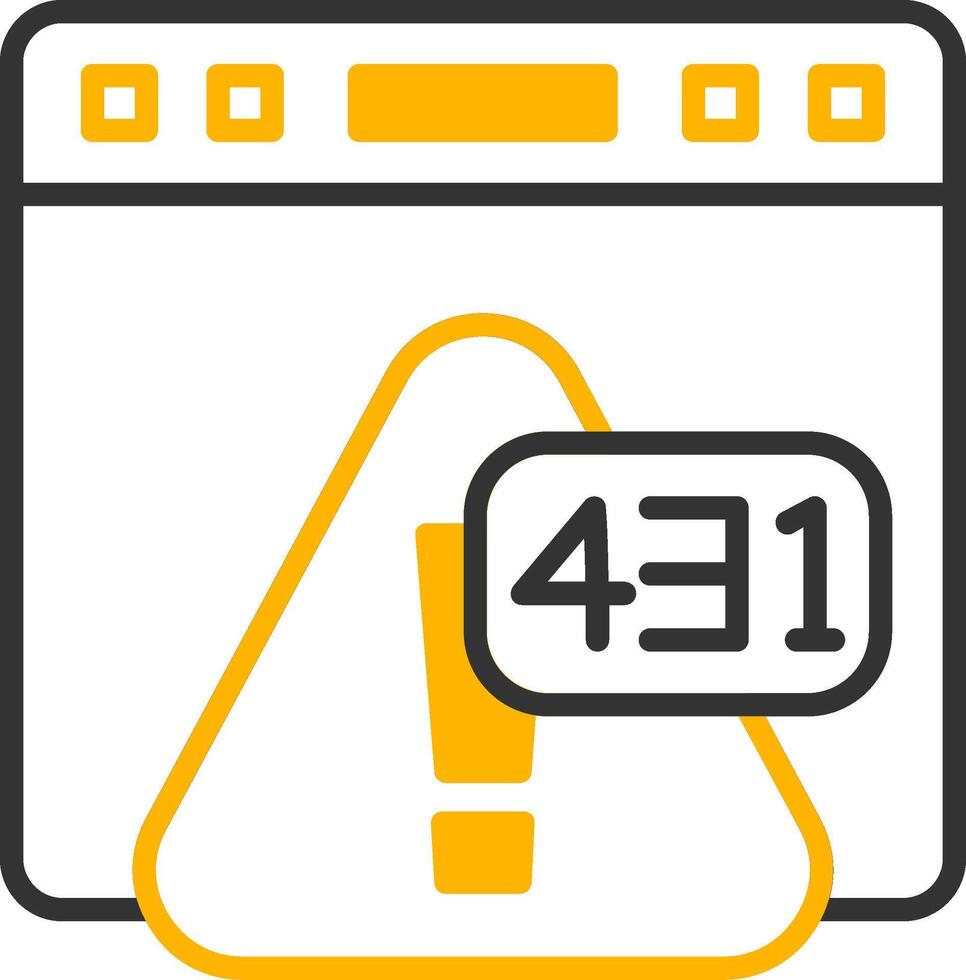 Error 431 Request Header Fields Too Large Line Two Color 67431441 Vector Art at Vecteezy