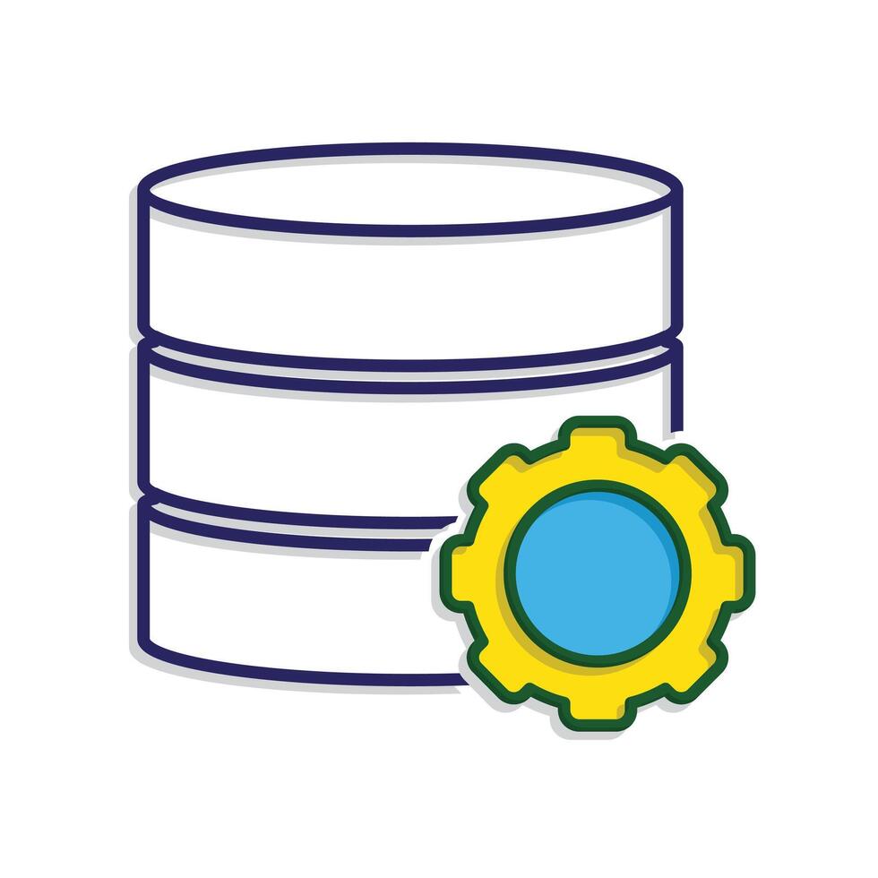 Optimization icon. Database Optimization. Database stack with gears ...