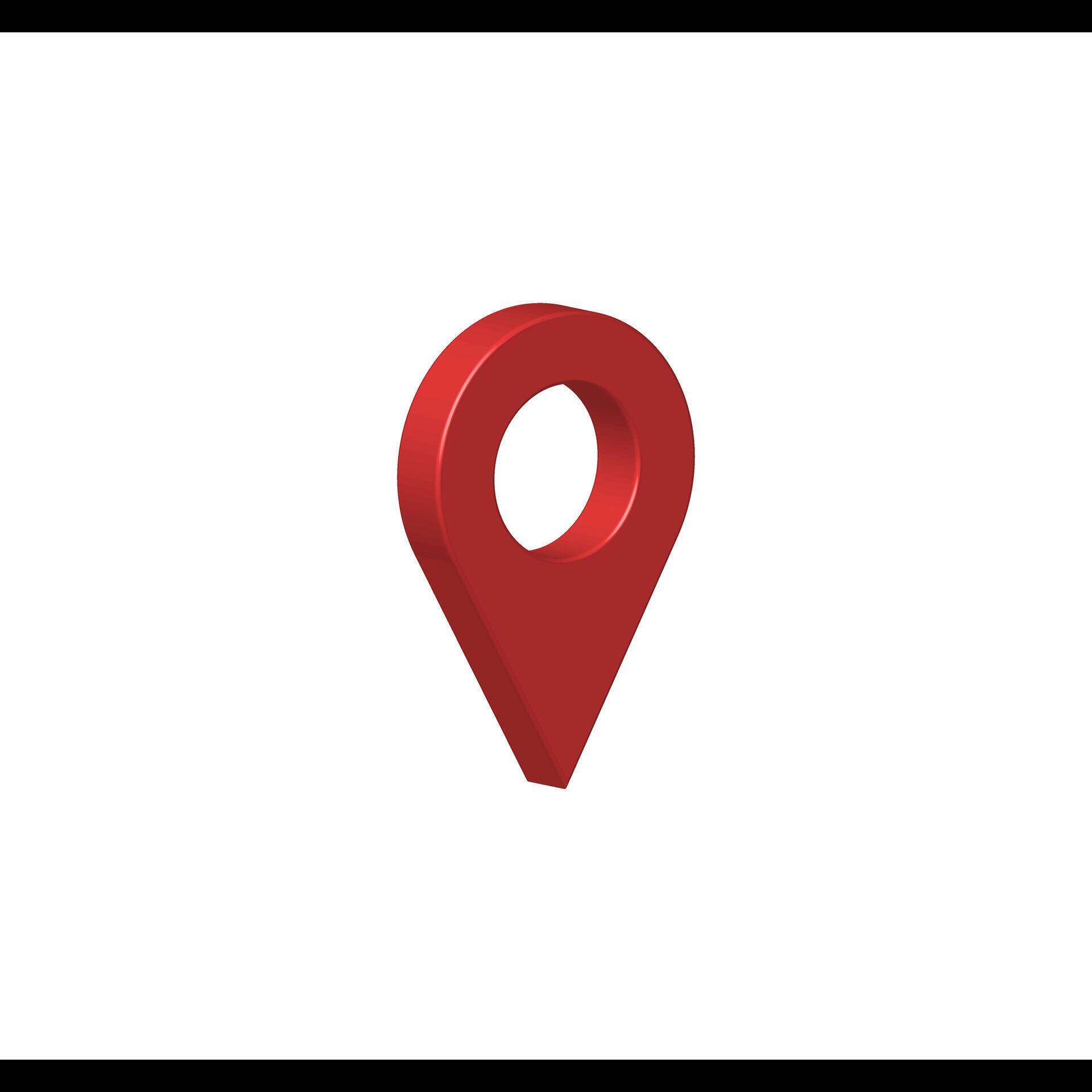 3D Red Location Pin Icon, GPS Map Pointer for Navigation and Direction 67439083 Vector Art at ...