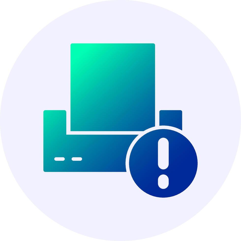 Print Notification Icon Minimal Gradient Style 67498596 Vector Art at ...