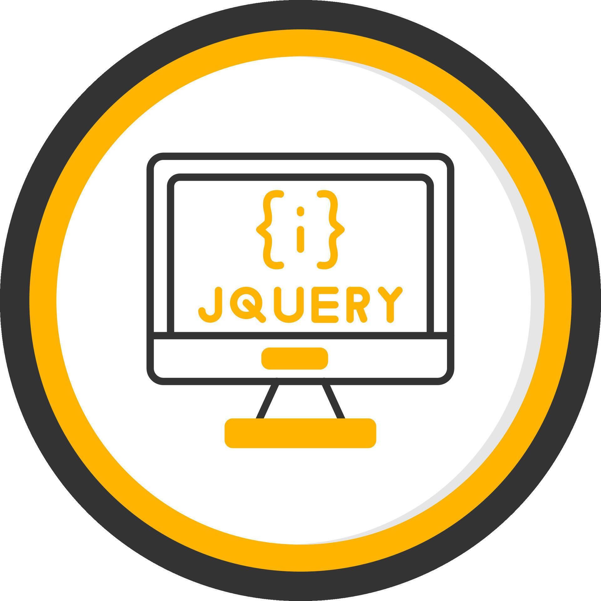 jQuery DOM Manipulation Script Line Two Color Circle 67511113 Vector Art at Vecteezy