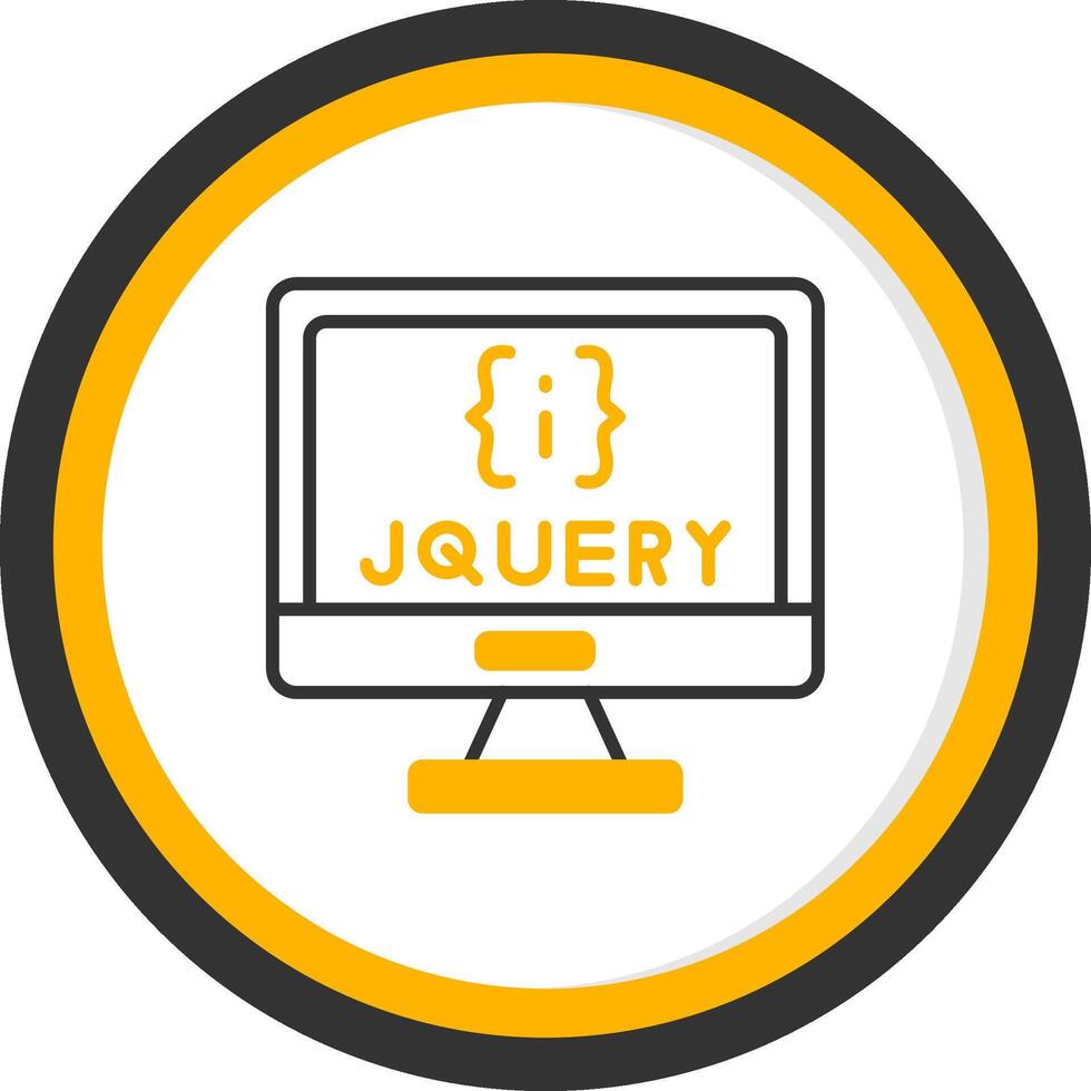 jQuery DOM Manipulation Script Line Two Color Circle 67511113 Vector Art at Vecteezy