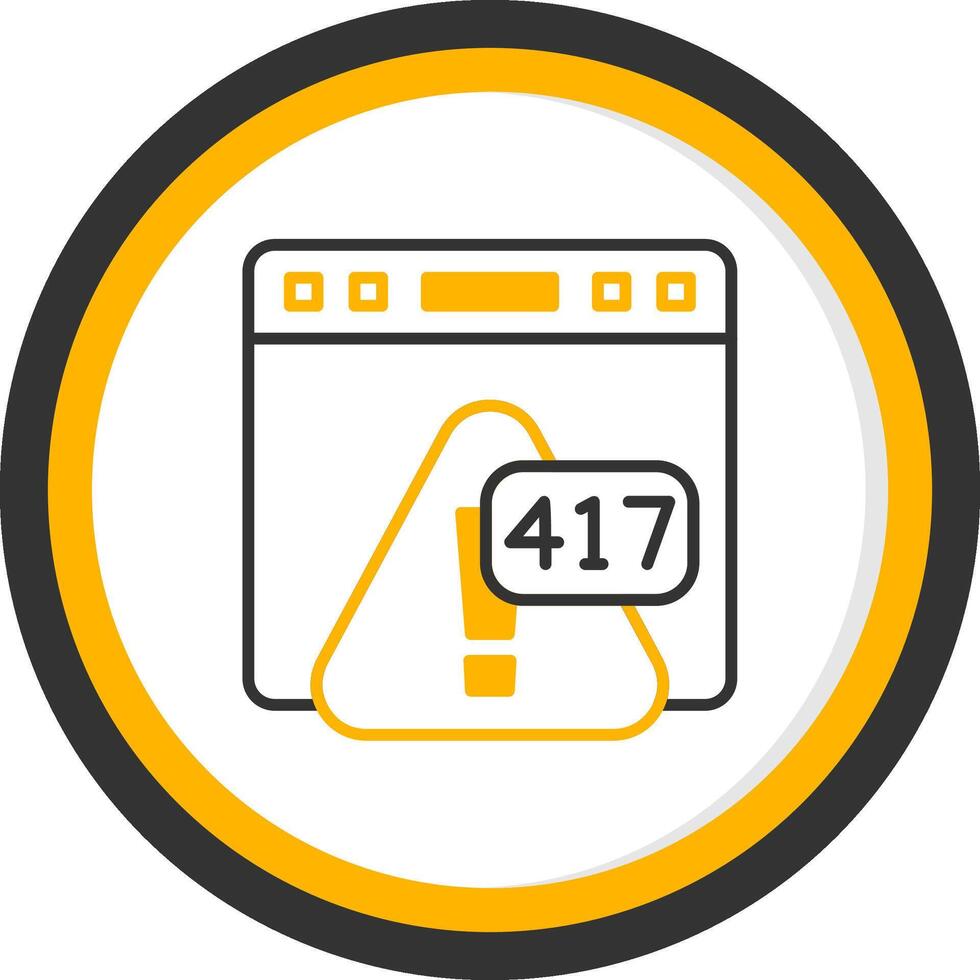 Error 417 Expectation Failed Error Line Two Color Circle 67511164 Vector Art at Vecteezy