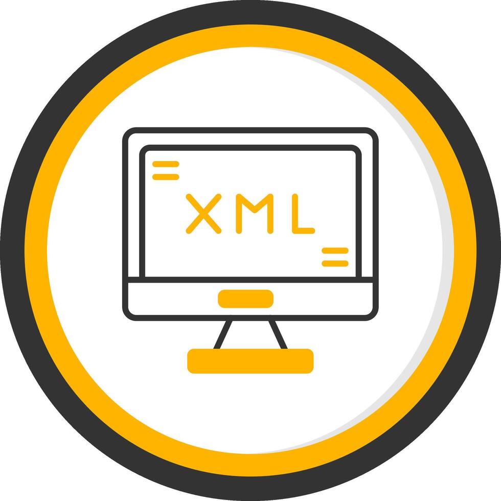 XML Tag Structure Icon Line Two Color Circle 67511600 Vector Art at Vecteezy