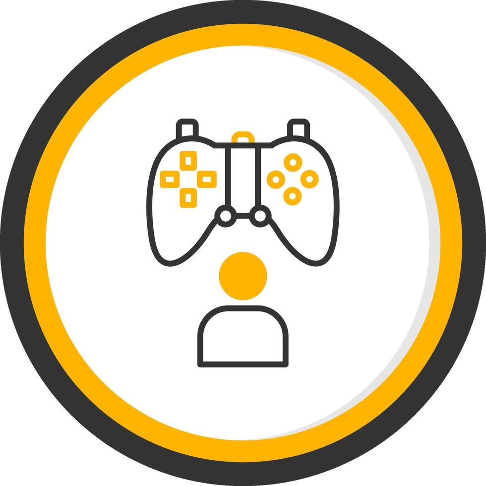 Immersive Multiplayer Mode Line Two Color Circle 67511753 Vector Art at ...