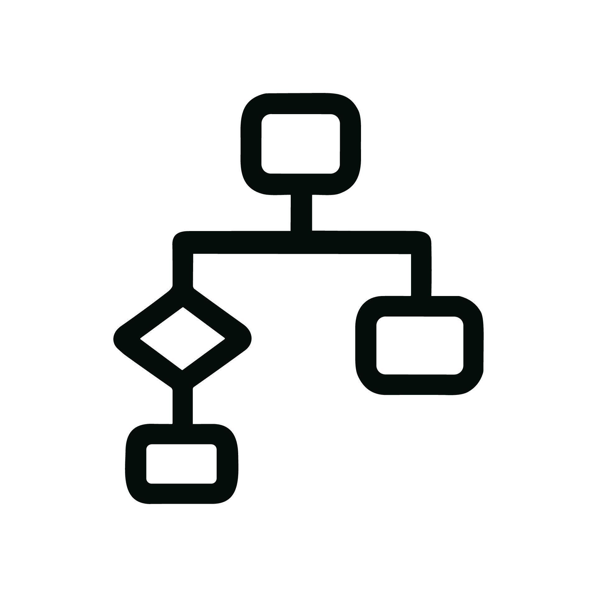 Minimalist Outline Diagram Process Flowchart Connection Hierarchy Business Concept 67514724 ...