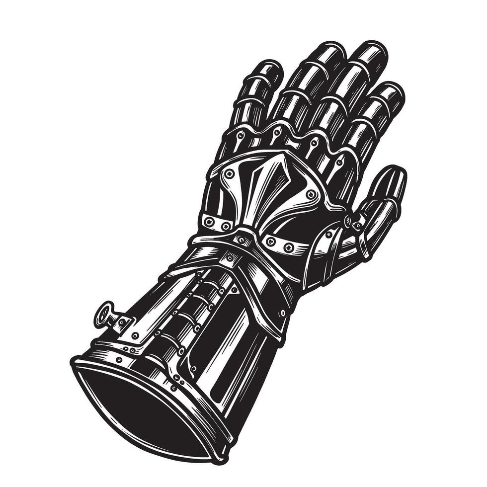 Vintage Art Gauntlet Armor 67527937 Vector Art at Vecteezy