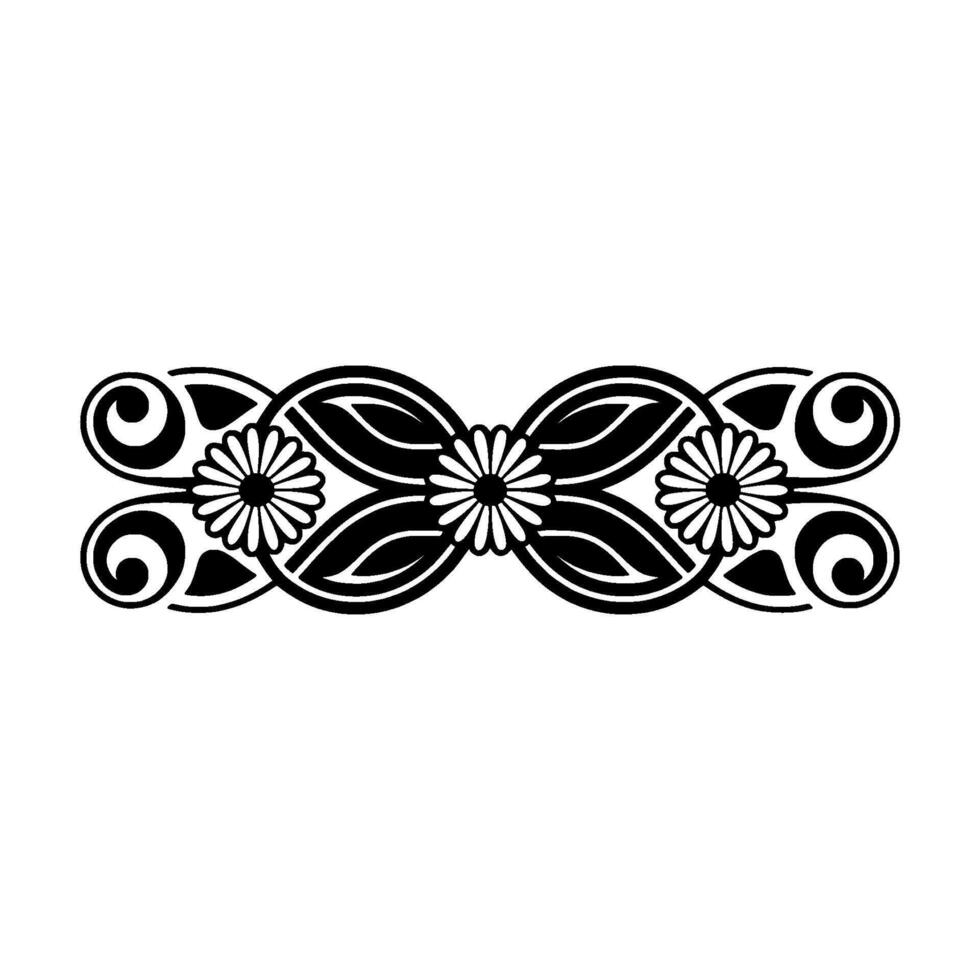Elegant Floral Border, Vintage , Decorative Element, Linework 67540874 ...