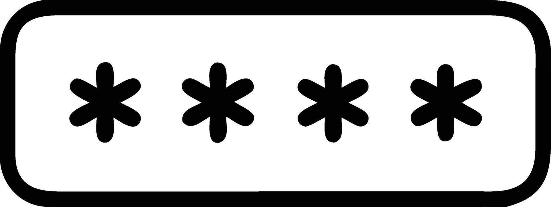 Password security asterisk input field form access login icon 67567380 Vector Art at Vecteezy