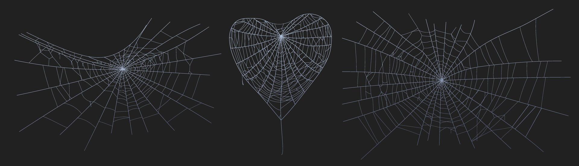 Spooky halloween old cobweb with various sizes and shapes. Old spider ...