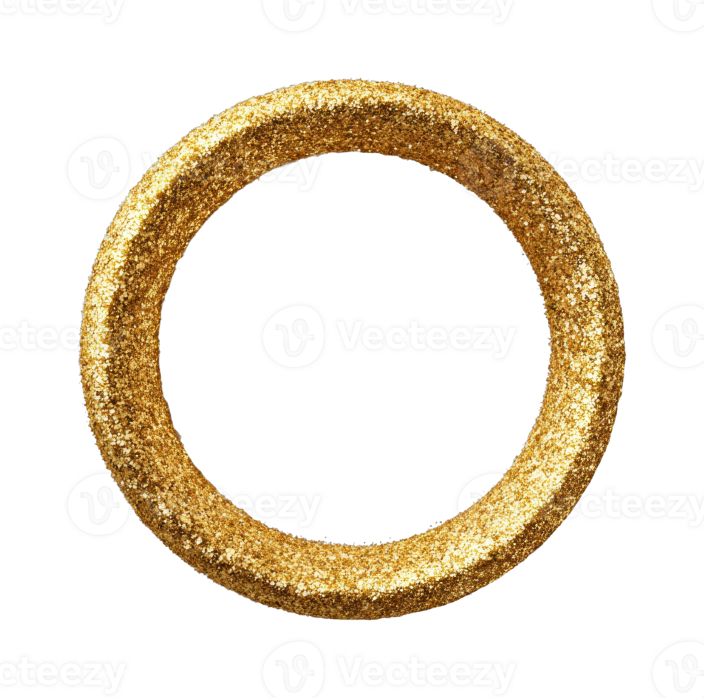 Sparkling gold glitter circle on dark backdrop 67615641 PNG