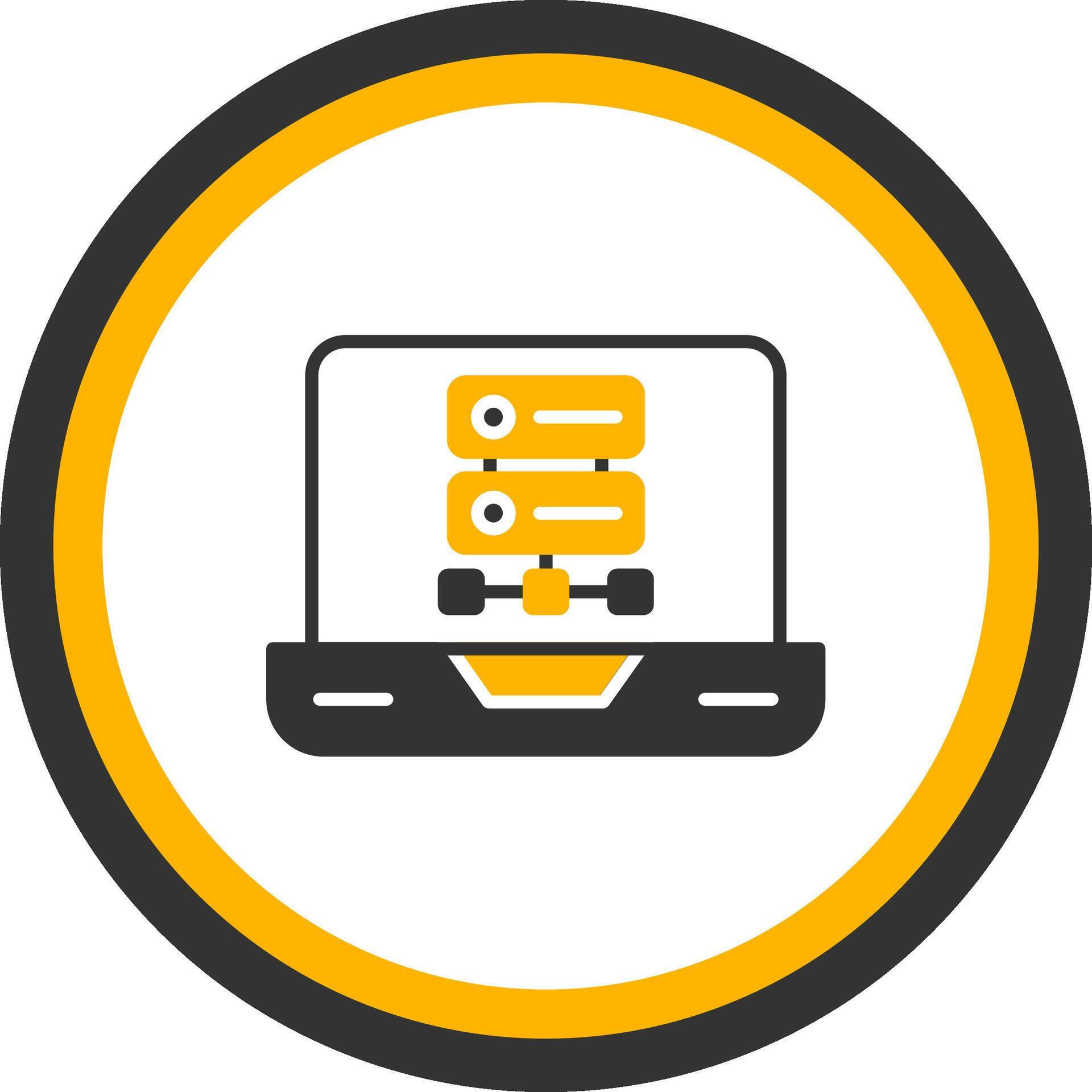 NoSQL Flexible DB Structure Glyph Two Color Circle 67674410 Vector Art ...