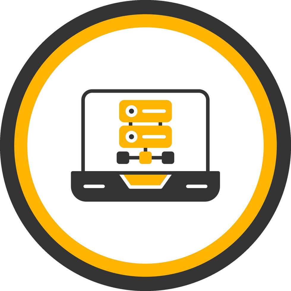 NoSQL Flexible DB Structure Glyph Two Color Circle 67674410 Vector Art ...