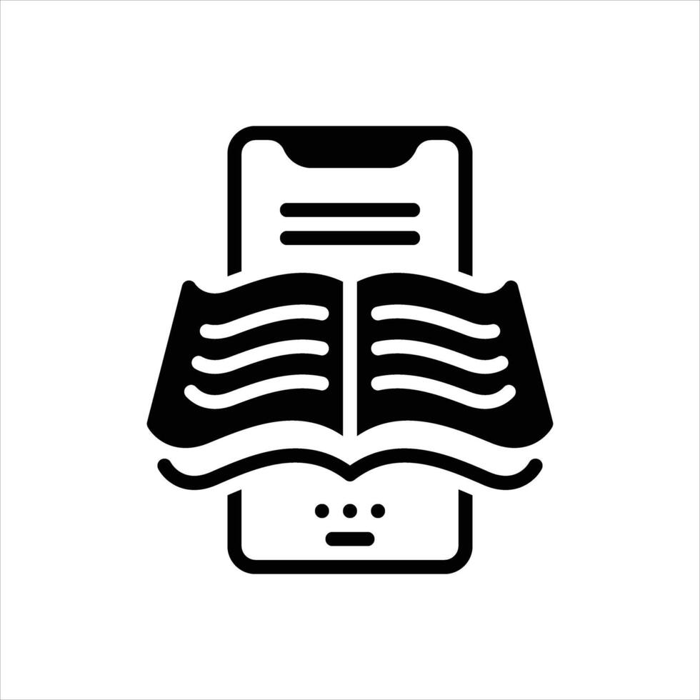 Solid icon e-book 67678068 Vector Art at Vecteezy