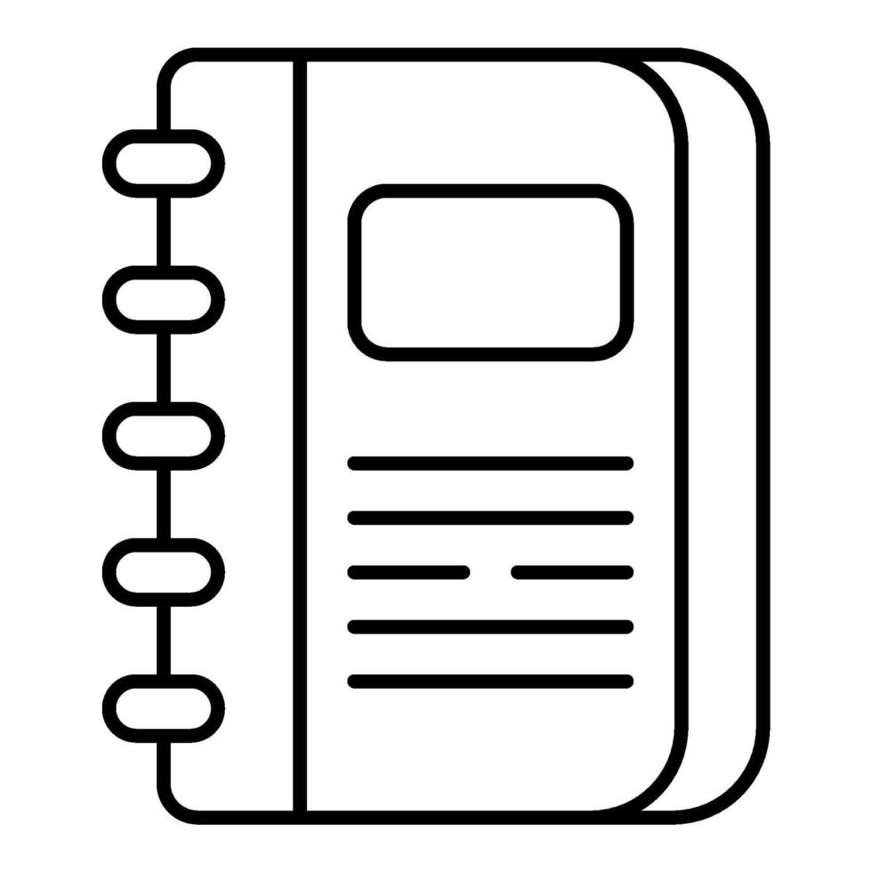 Notebook outline icon isolated on white 67713390 Vector Art at Vecteezy