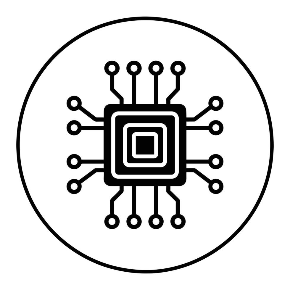 Microchip Cpu Icon Minimal Circuit Board Design 67718428 Vector Art At Vecteezy