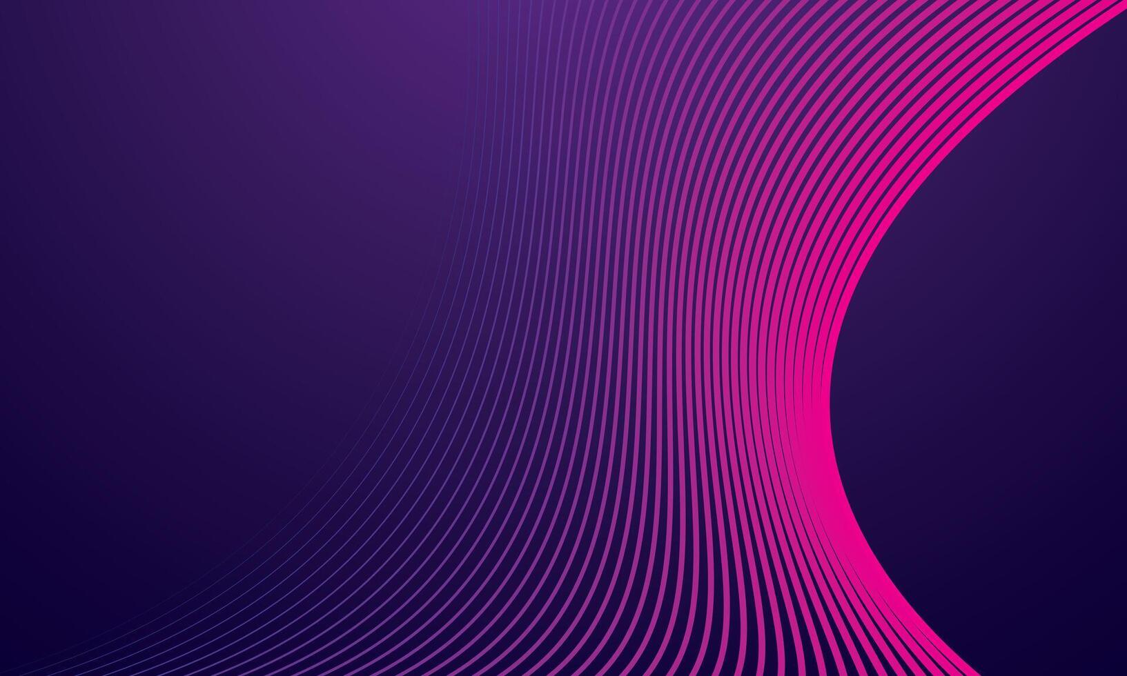 Purple line curve on dark gradient background. Dynamic wave line pattern 67756327 Vector Art at ...
