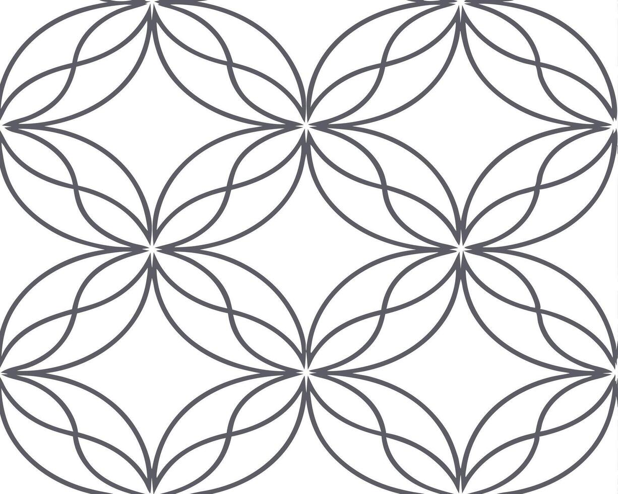 Seamless abstract geometric pattern with overlapping curved lines suitable for various design ...