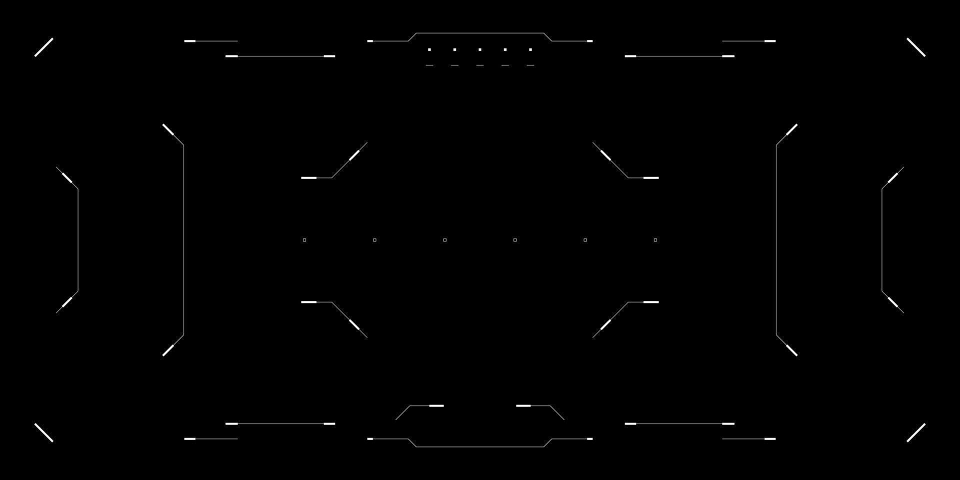 HUD overlay with cyberpunk UI for drone or sci fi interface. Futuristic glitchy tech dashboard ...