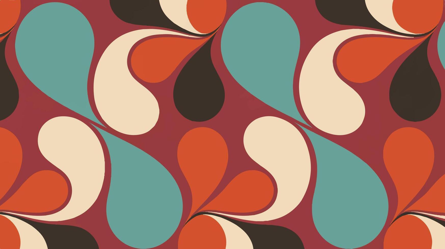 Retro abstract pattern with flowing shapes 67770618 Vector Art at Vecteezy