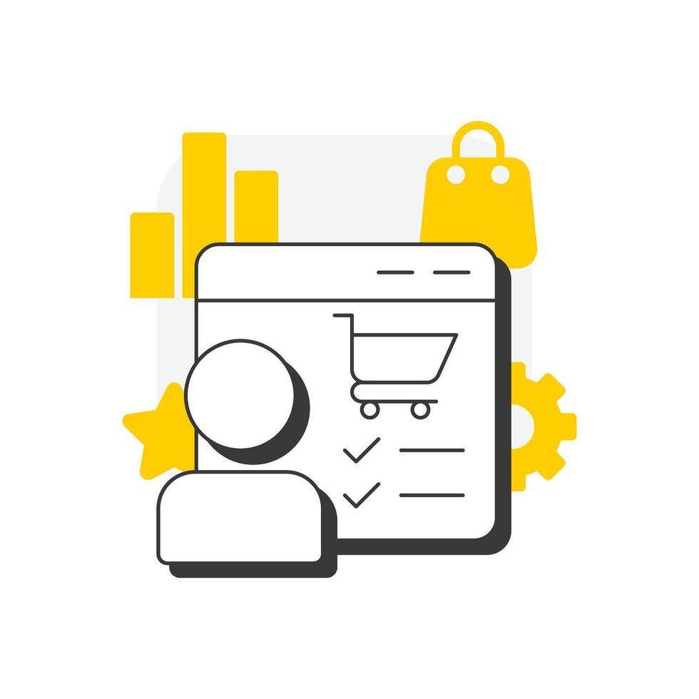 Empathy map flat outline concept icon. Understanding organization ...
