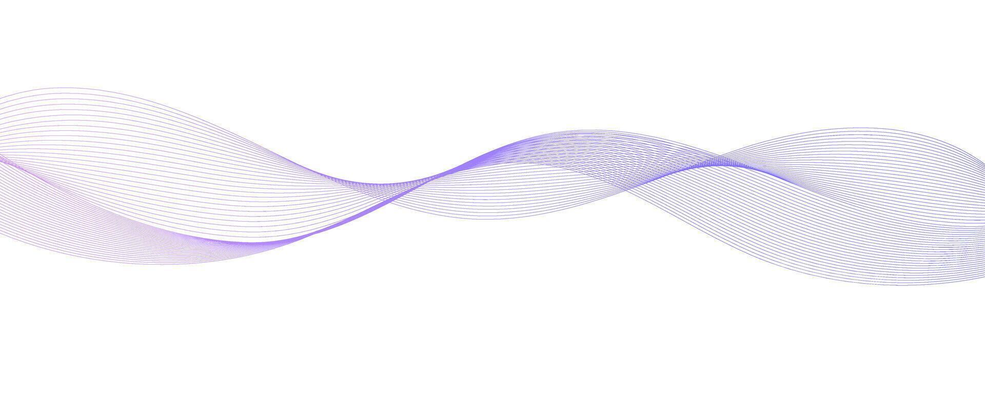 Flowing wave lines background. Abstract smooth curved stripes template. Fine purple fluid shape ...