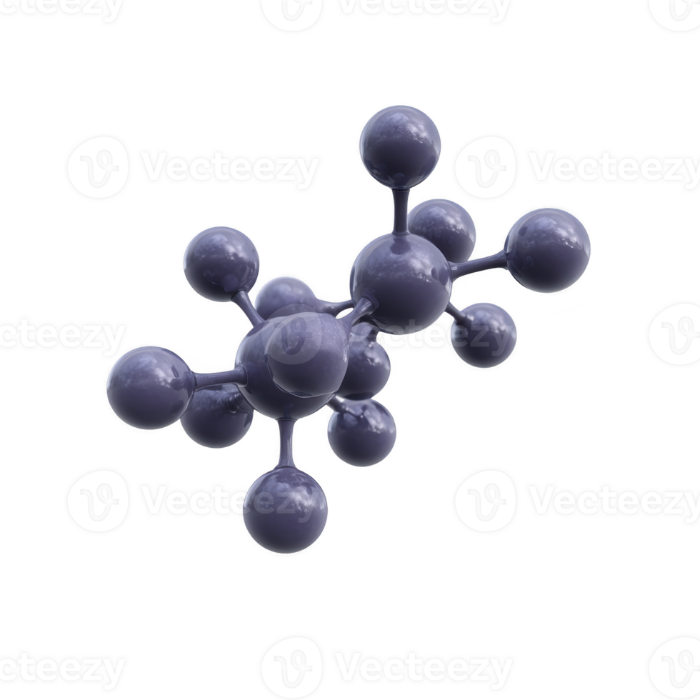 3d Rendering Of Complex Molecular Structure With Interconnected Spheres Representing Atoms