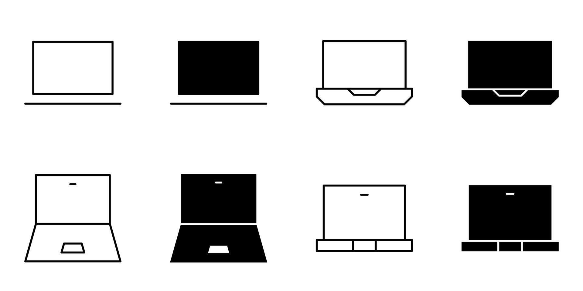 laptop, notebook, computer icon set 67865003 Vector Art at Vecteezy