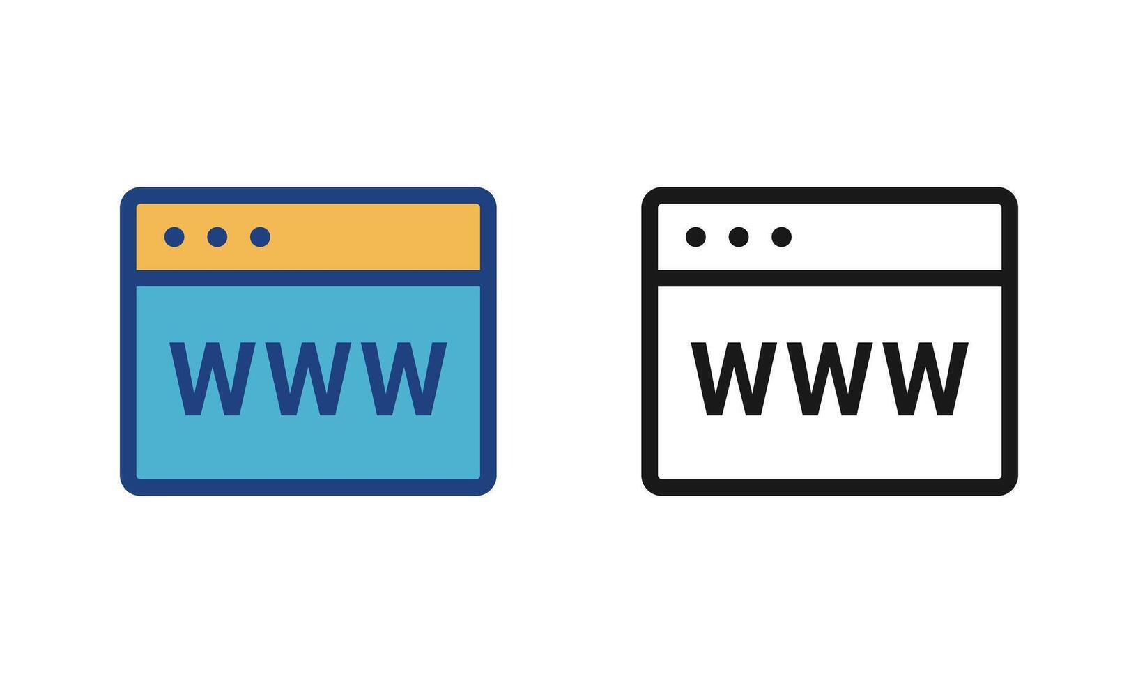 web browser icons, a web browser window with www text, IT Network ...