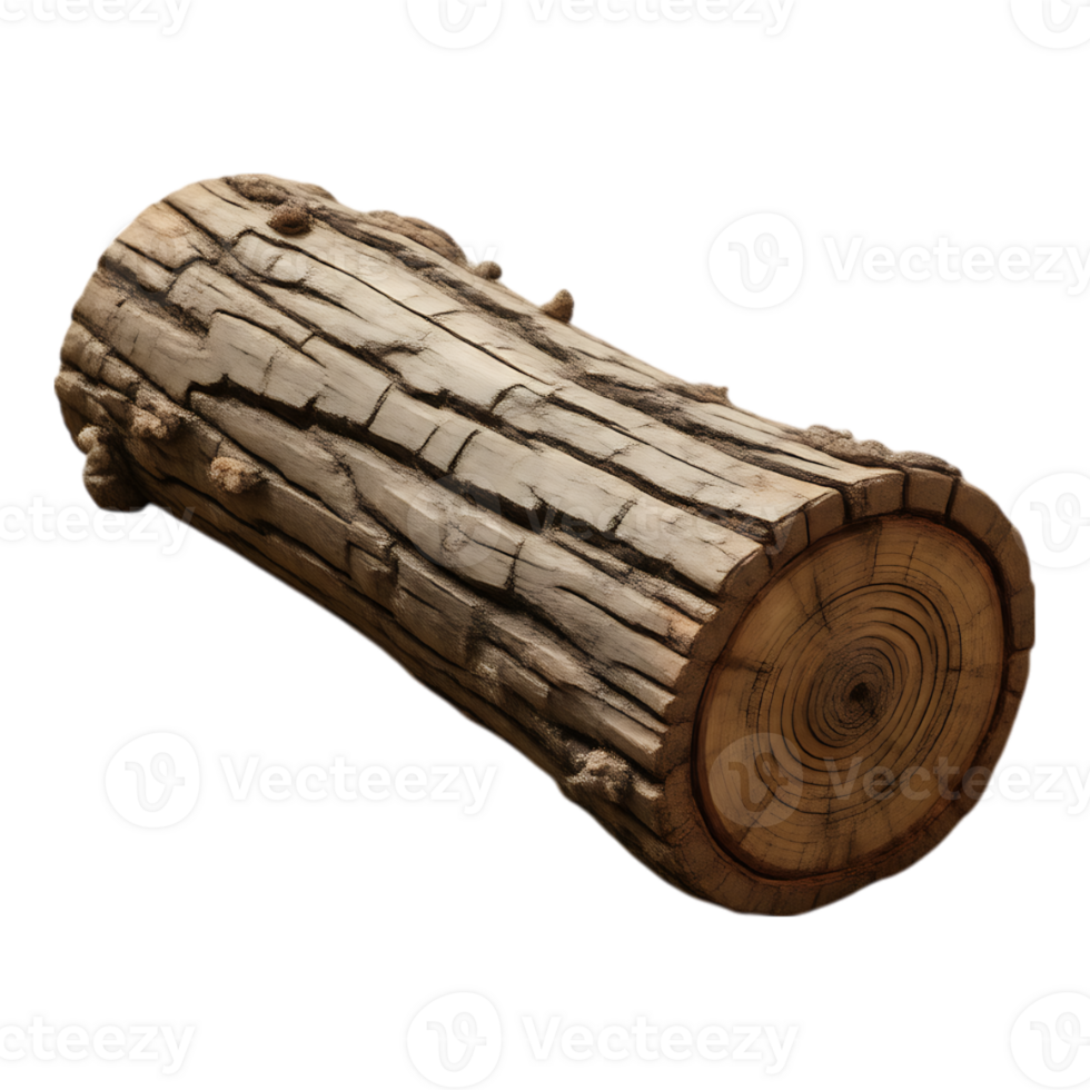 Realistic depiction of a weathered tree log 67873431 PNG