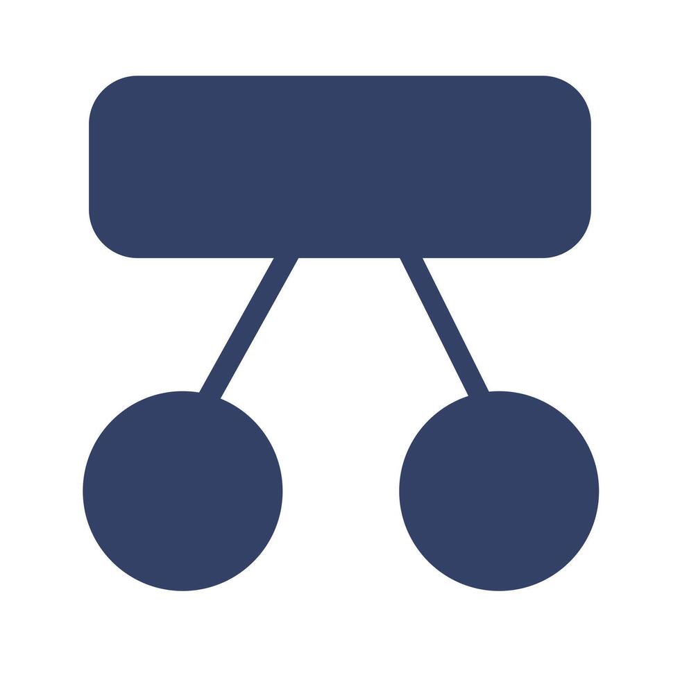 A Simple Illustration Of A Flowchart Element Featuring A Rectangular Node Connected To Two