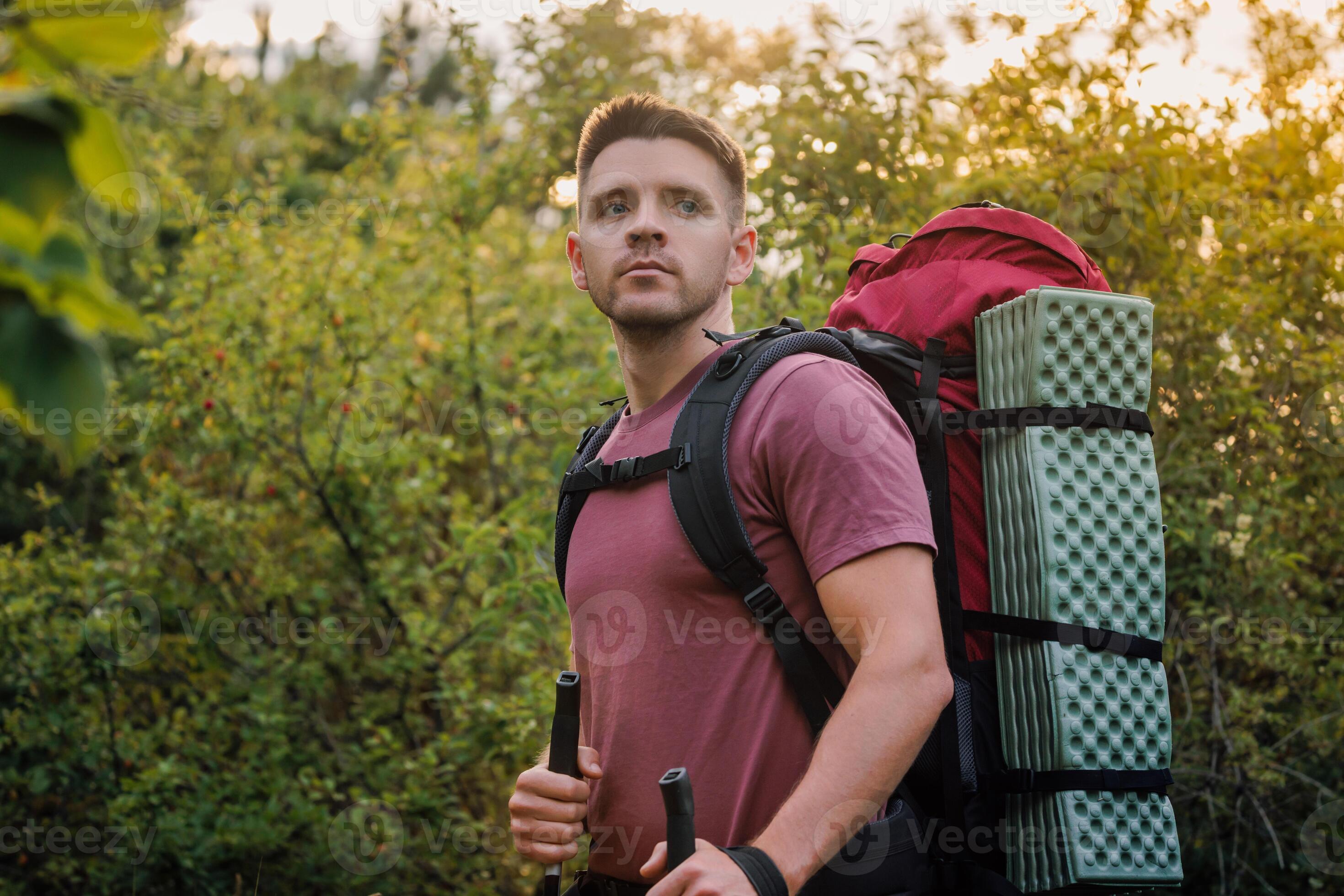 Outdoor Adventure: Young Man Hiking in Nature 67891910 Stock Photo at Vecteezy