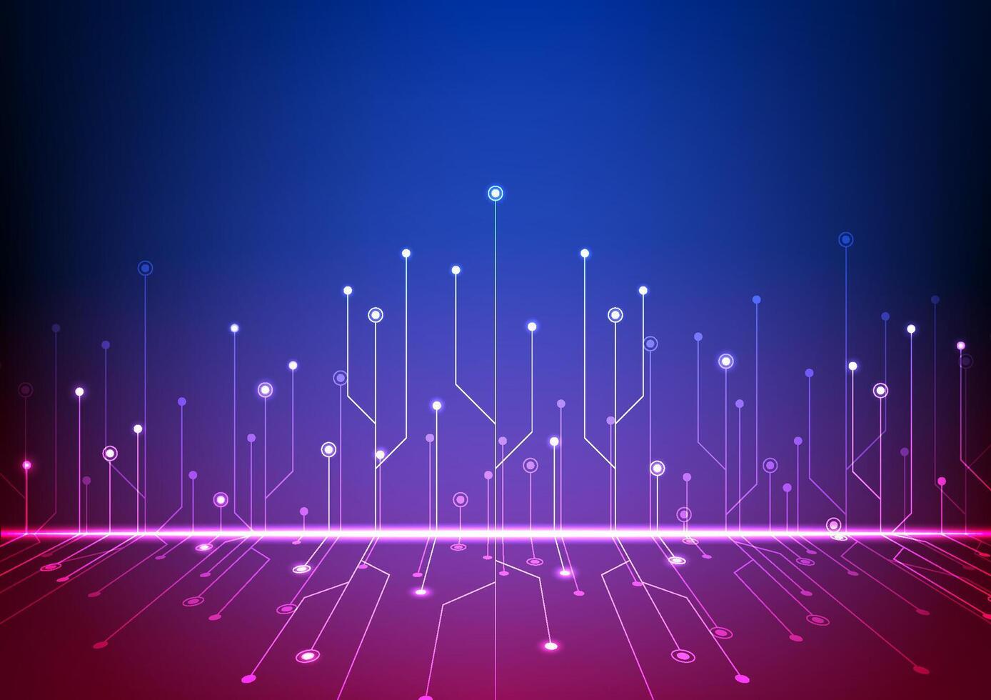 Digital Technology Circuit Background Futuristic Network Data Concept Design For Abstract