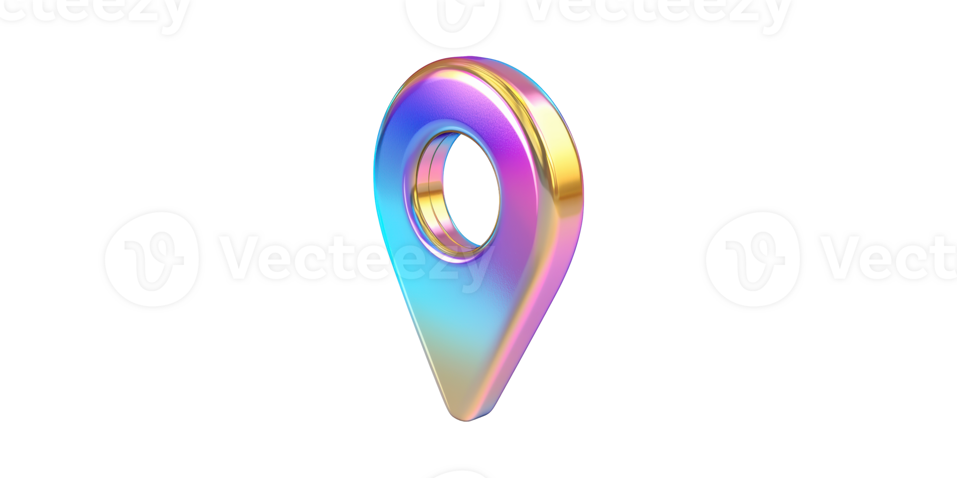 Colorful gradient location pin icon isolated on transparent background ...