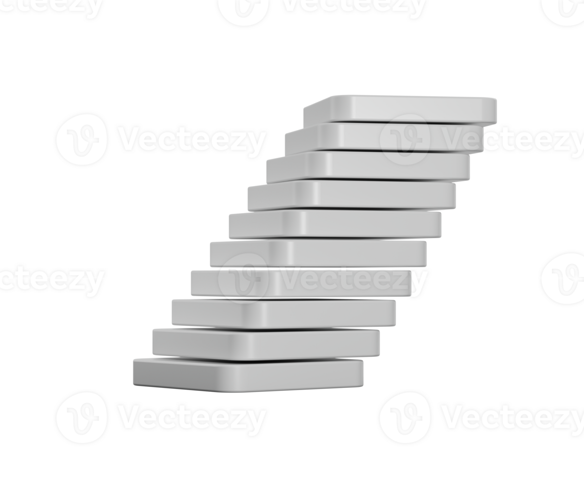 Rectangular blocks, slightly offset to create a leaning tower effect. 3D 67929118 PNG