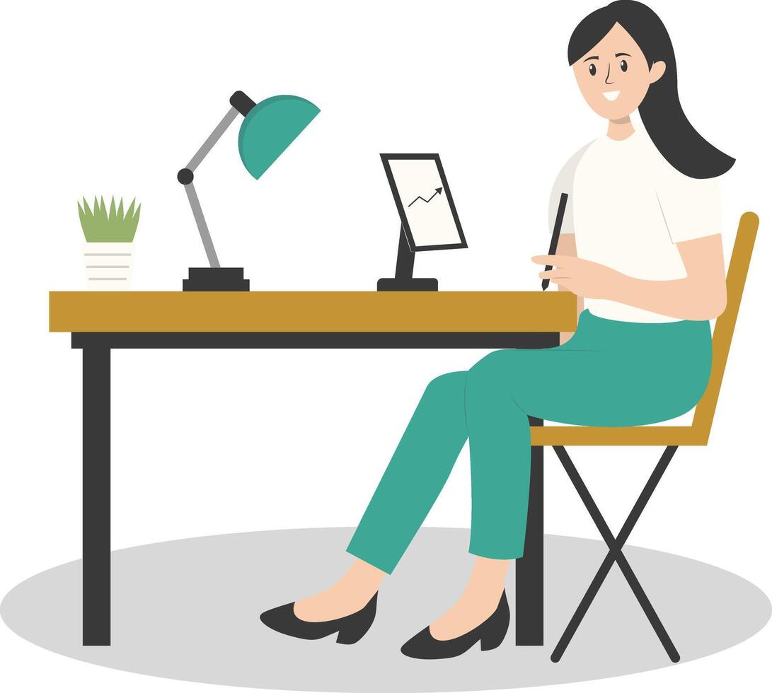 Programmer Woman Character 67931304 Vector Art at Vecteezy