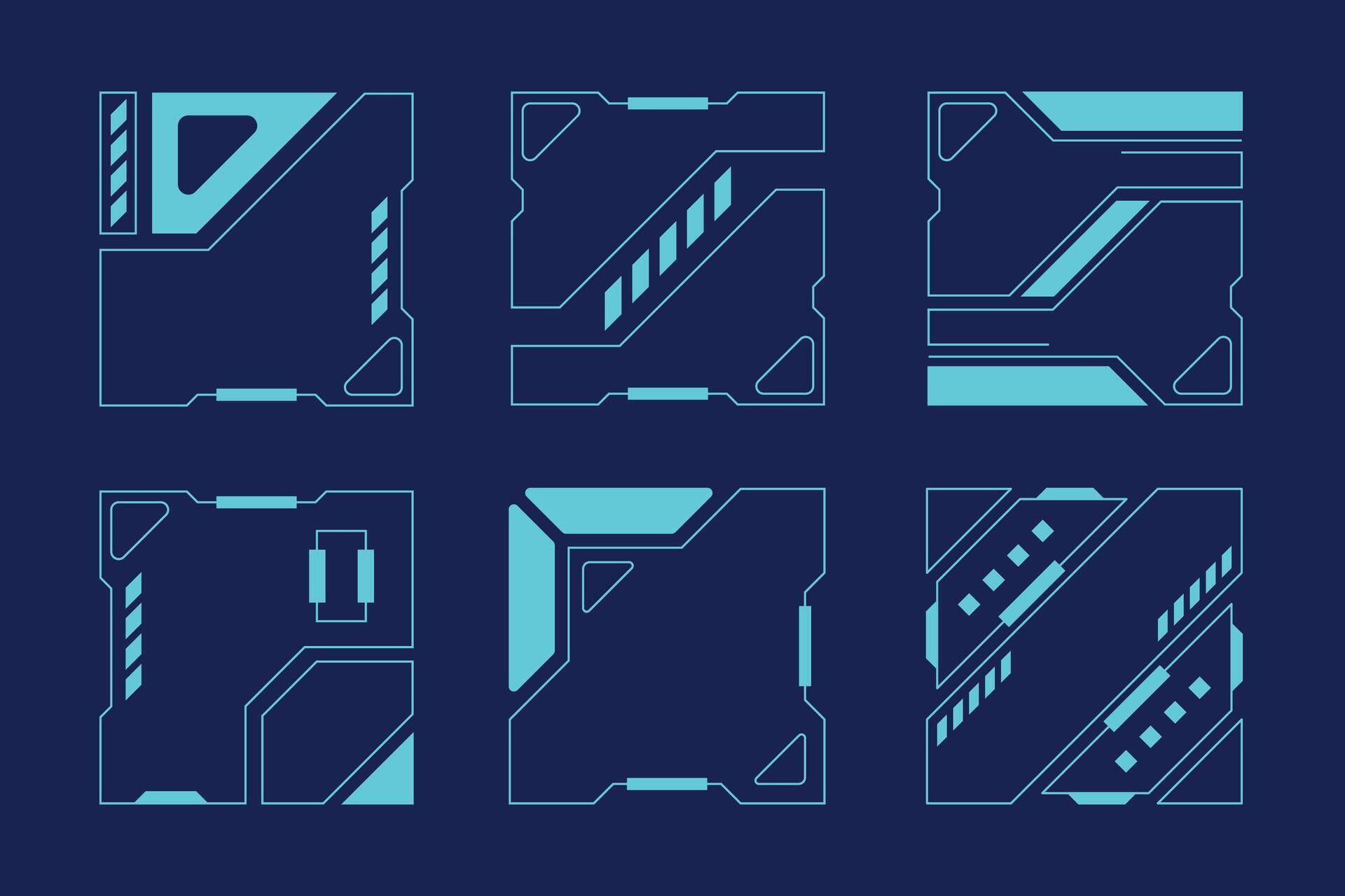 Futuristic Interface Elements 67968508 Vector Art at Vecteezy