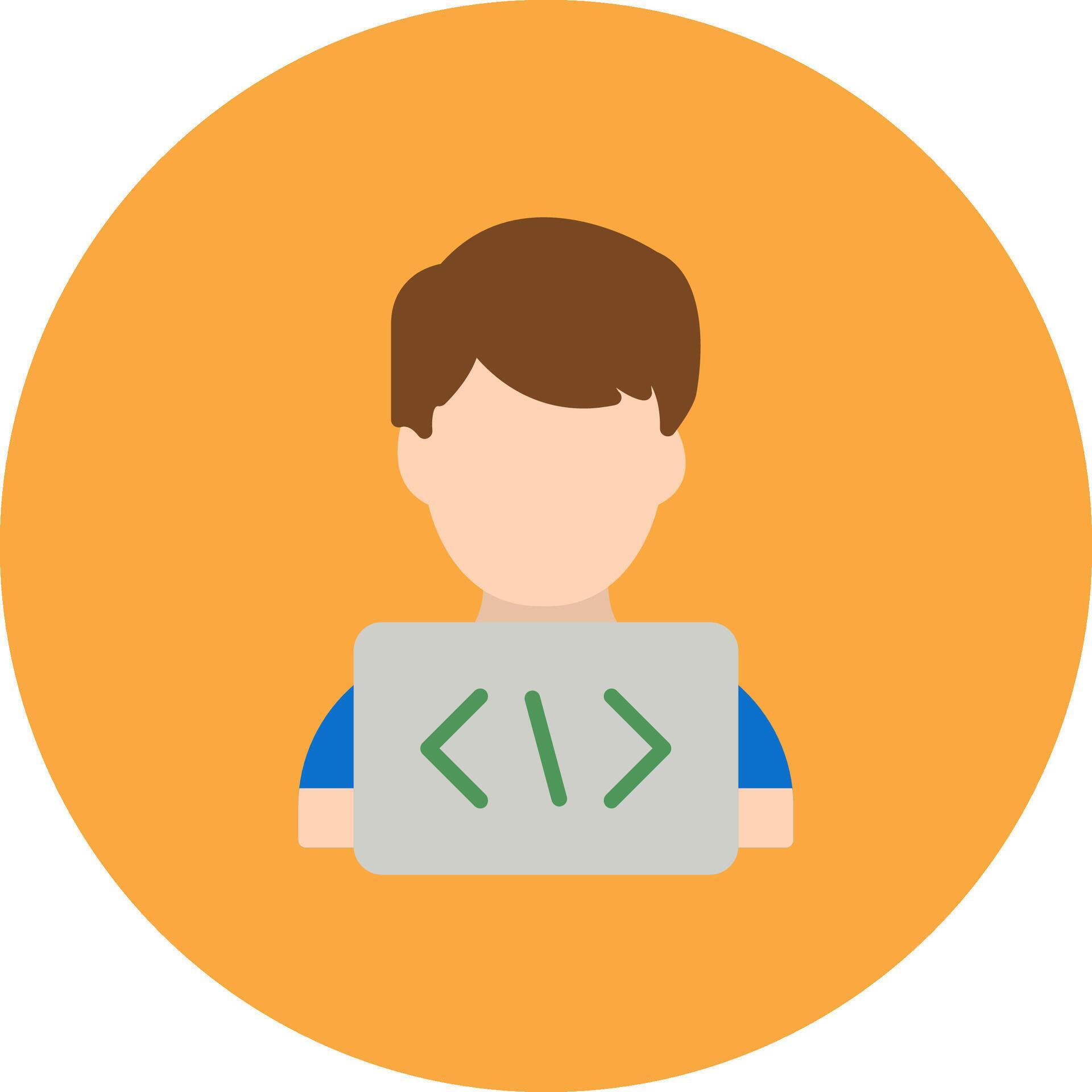 Programmer Flat Shape Mark 67995252 Vector Art at Vecteezy