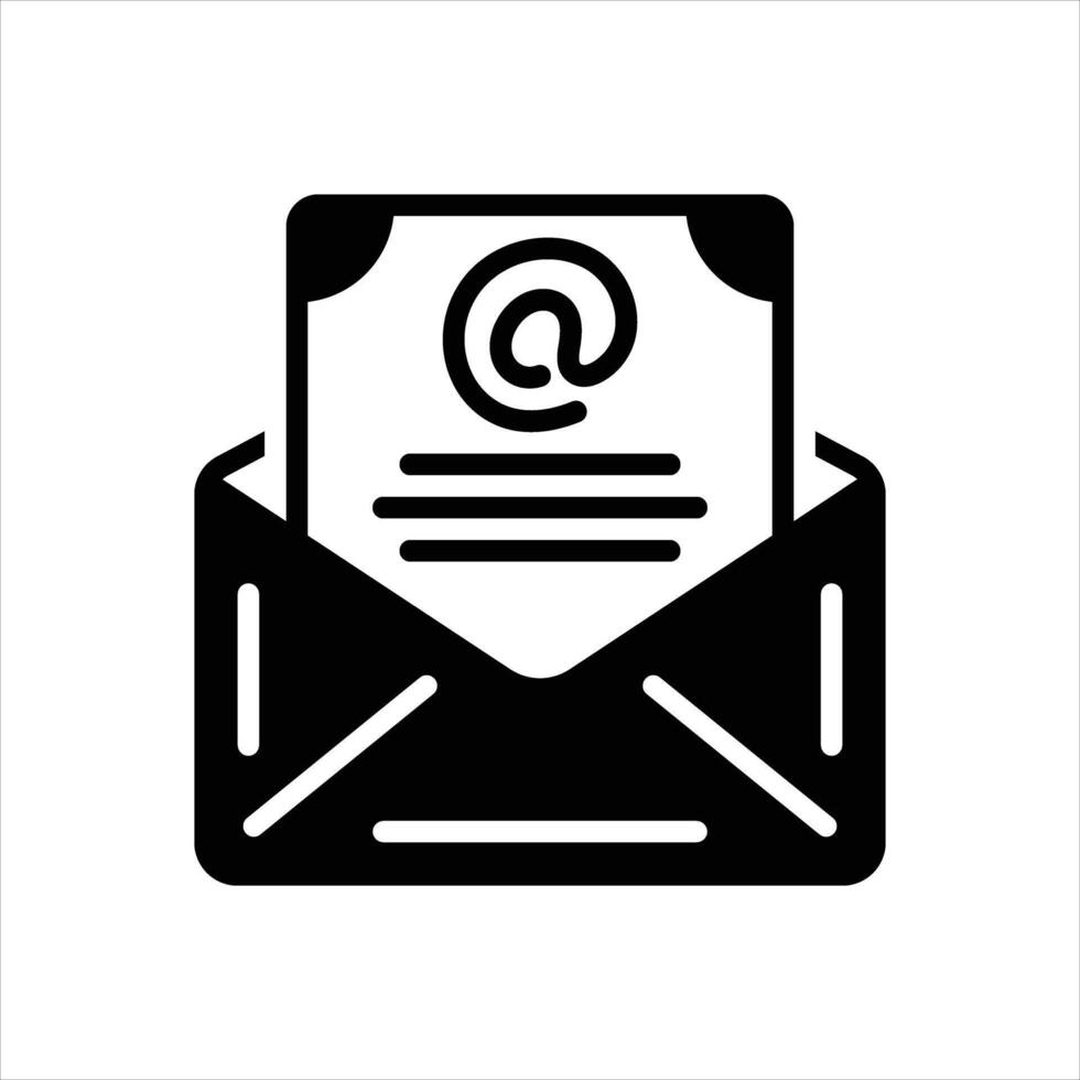 Solid email icon 68015542 Vector Art at Vecteezy