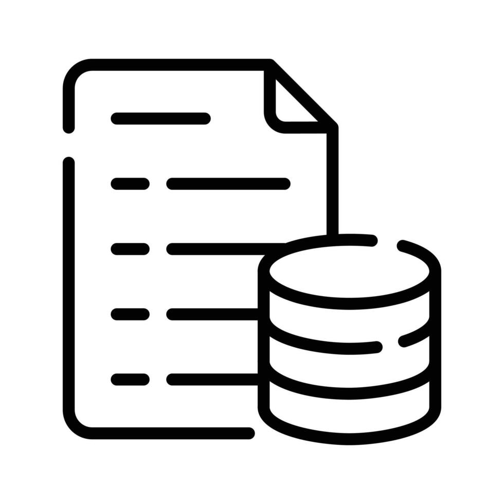 Stylish outline icon showing database file format 68048056 Vector Art at Vecteezy