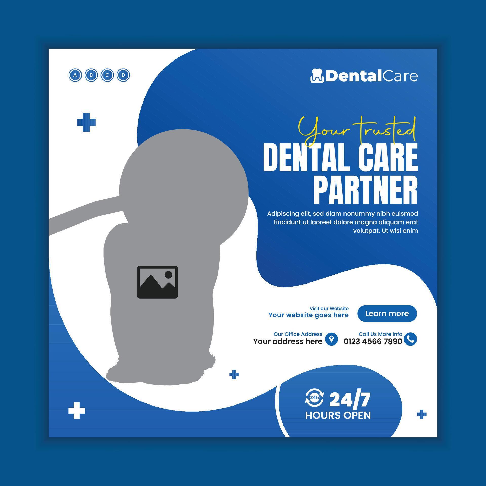 Dental Care Appointment Web Banner, Social Media Post Design for Dentist Clinics 68056642 Vector ...